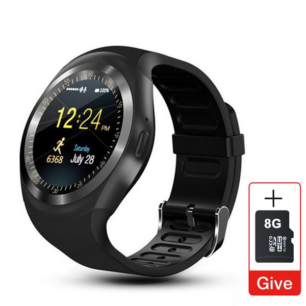 Smart Watch Round Bluetooth SIM Card SmartWatch Remote Camera Controls ...